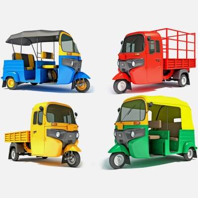 Auto Rickshaw Models Pack - 3D Model by 3D Horse