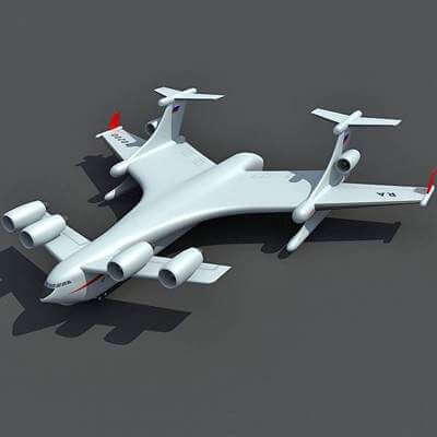 Beriev Be-2500 Neptun Aircraft 3D Model by 3D Horse