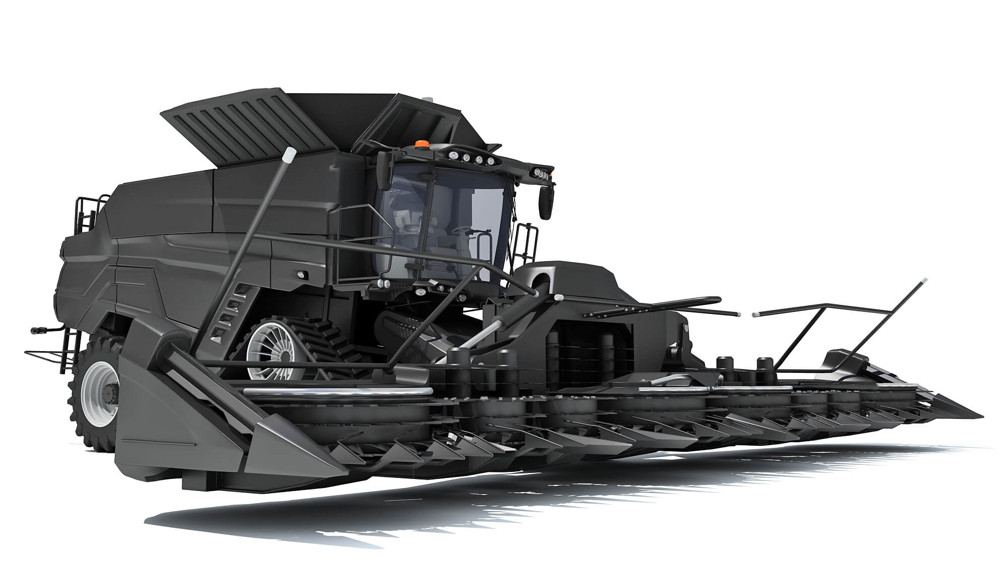 Black Combine Harvester - 3D Model by 3D Horse