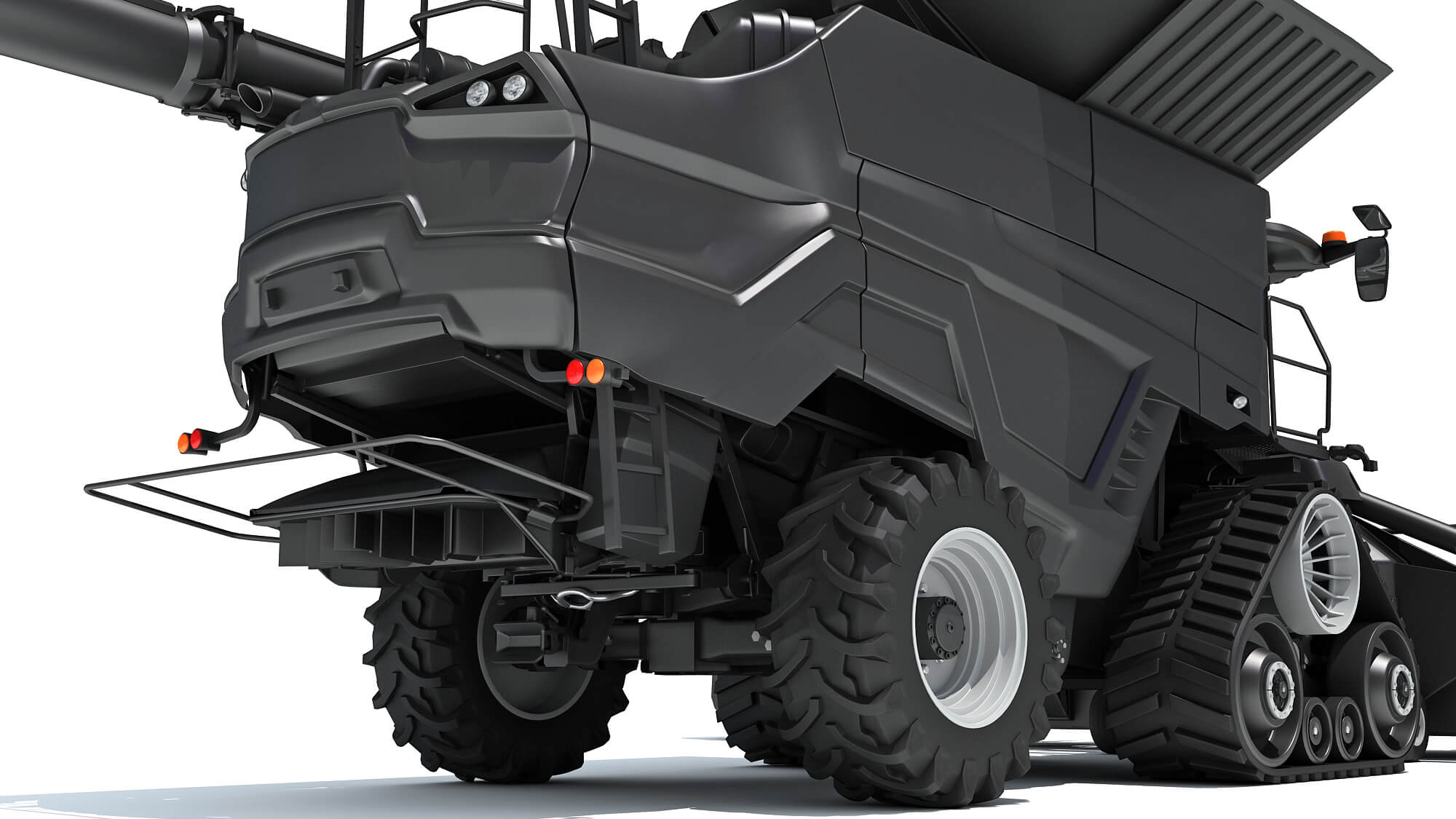 Black Combine Harvester - 3D Model by 3D Horse