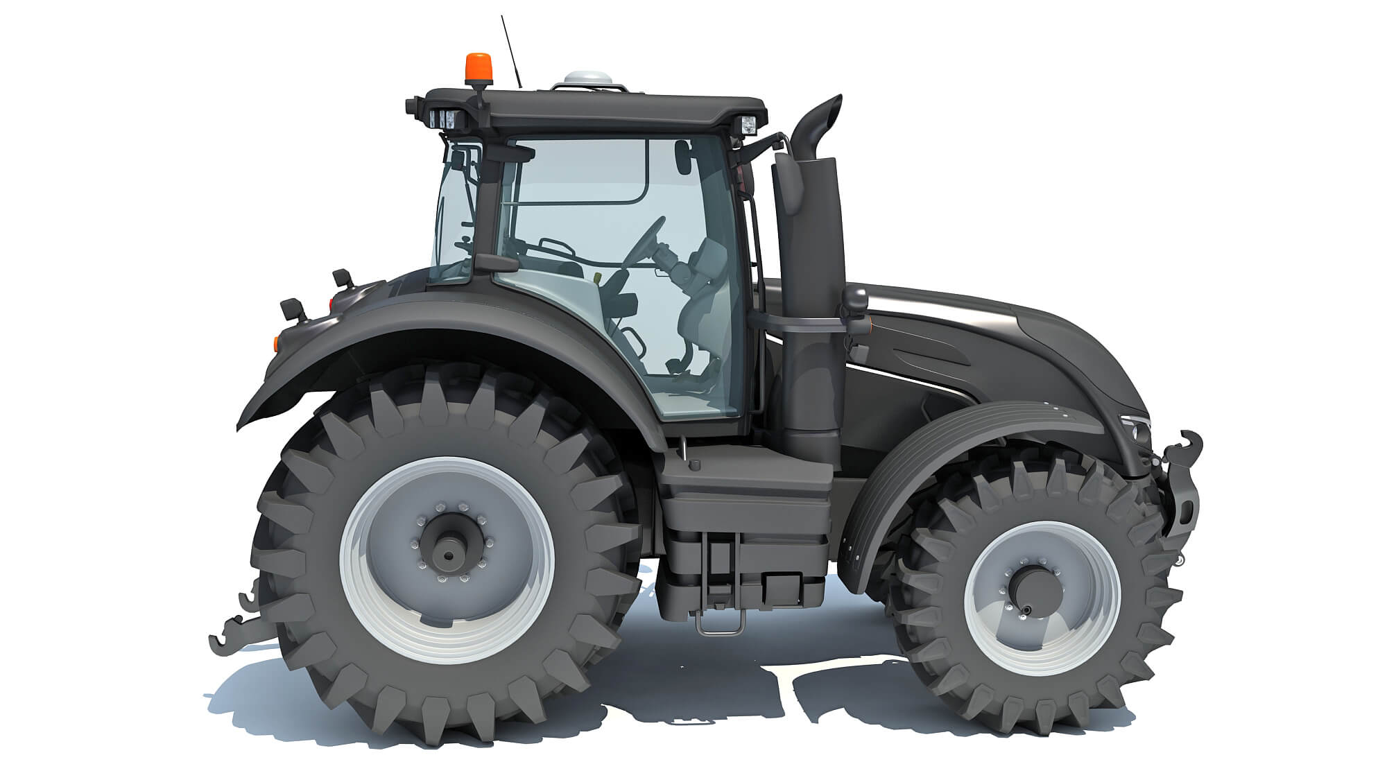 Black Tractor - 3D Model by 3D Horse