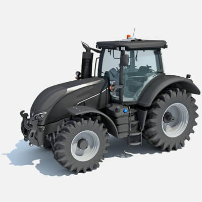 Black Tractor - 3D Model by 3D Horse