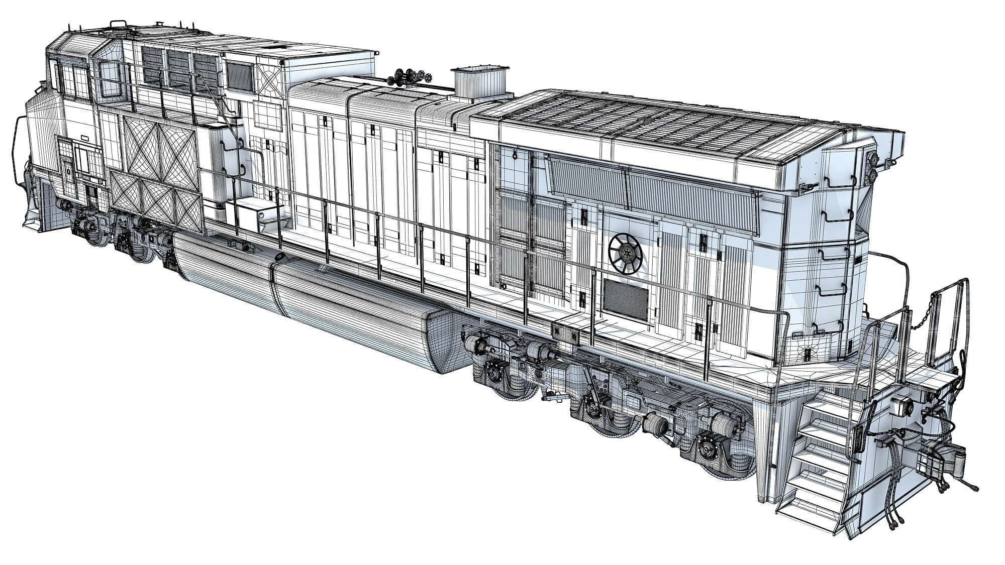 BNSF Diesel Locomotive AC4400CW - 3D Model by 3D Horse