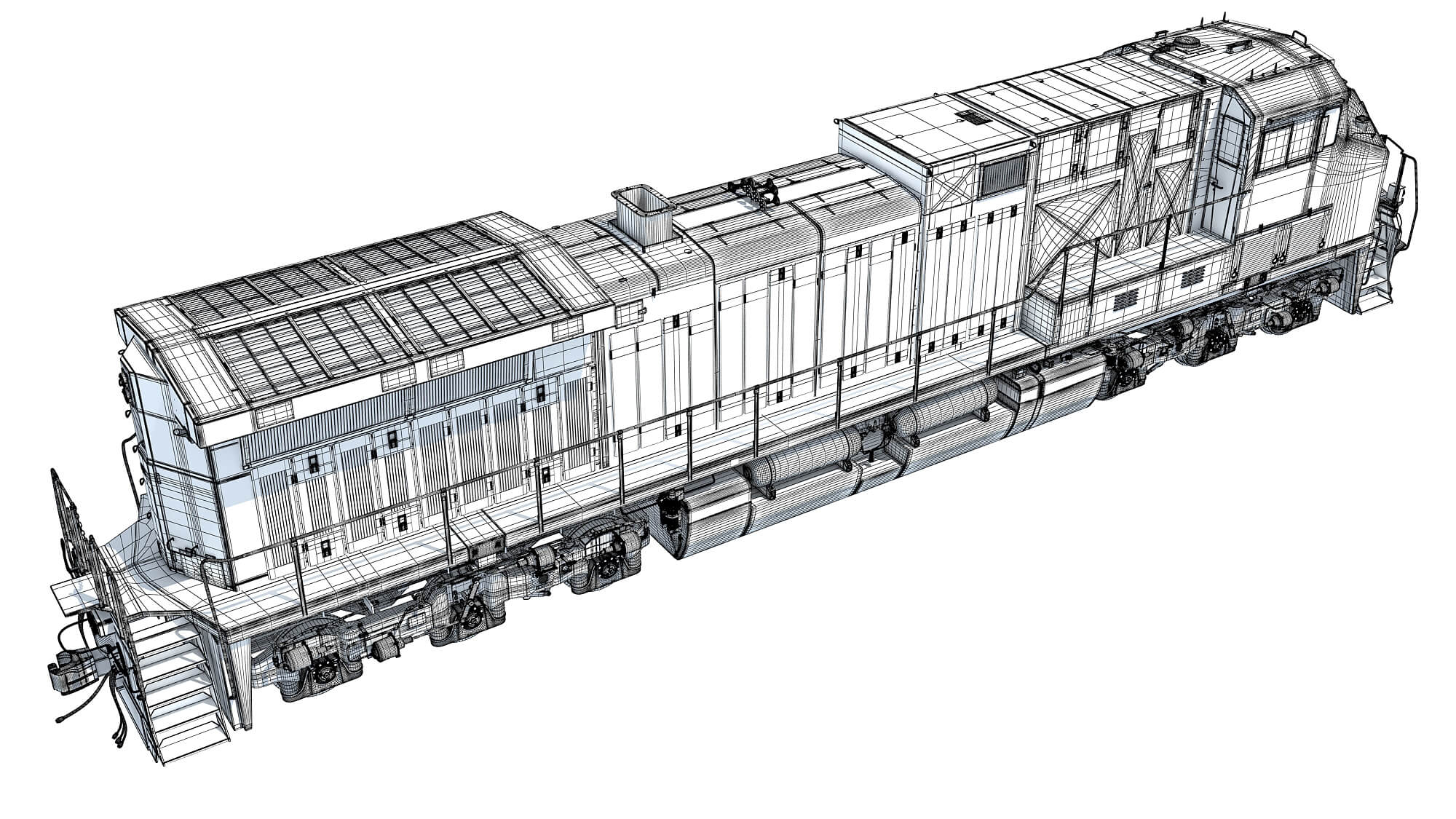 BNSF Diesel Locomotive AC4400CW - 3D Model by 3D Horse