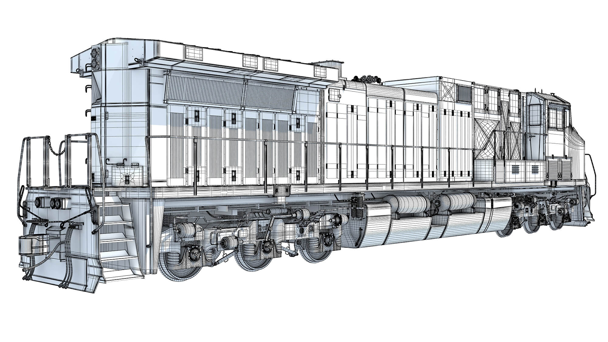 BNSF Diesel Locomotive AC4400CW - 3D Model by 3D Horse