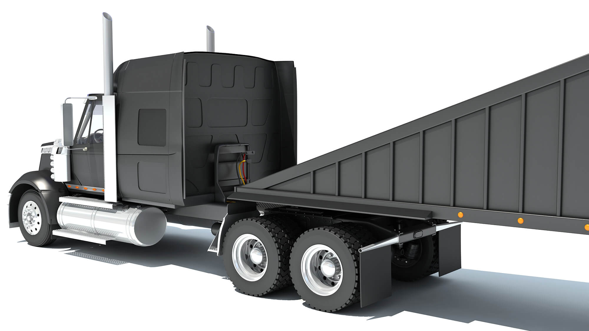 Bottom Dump Truck with Trailer - 3D Model by 3D Horse