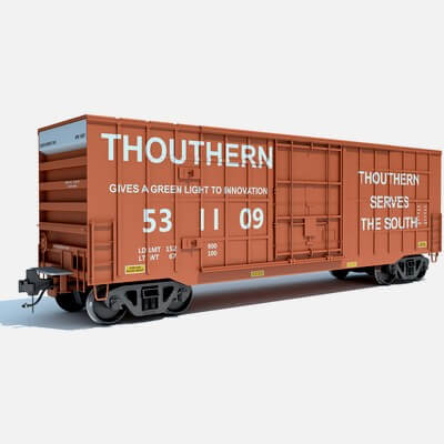 Boxcar Railroad Box Car - 3D Model by 3D Horse