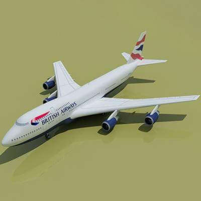 British Airways Boeing 747 - 3D Model by 3D Horse