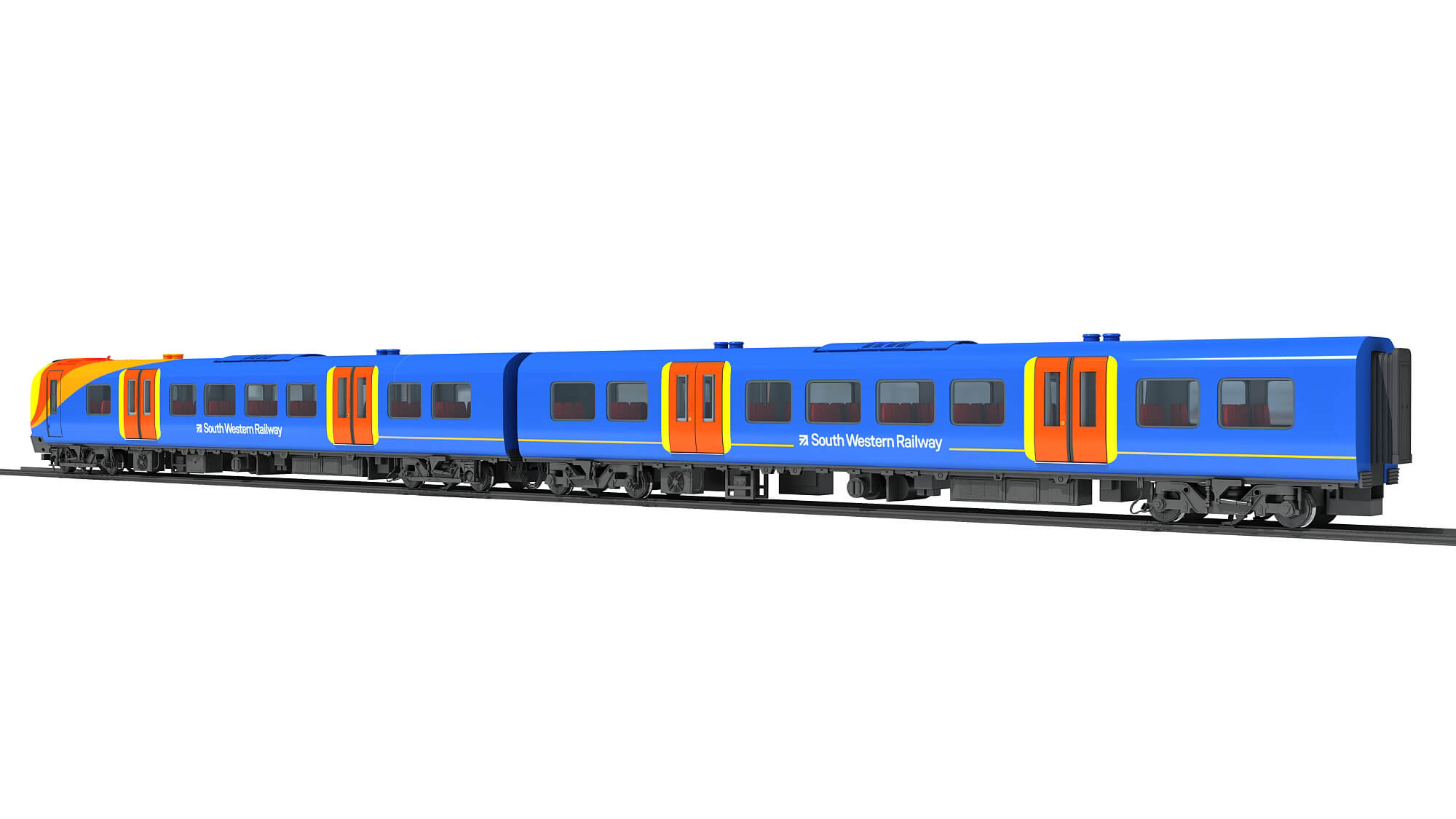 British Passenger Train - 3D Model by 3D Horse