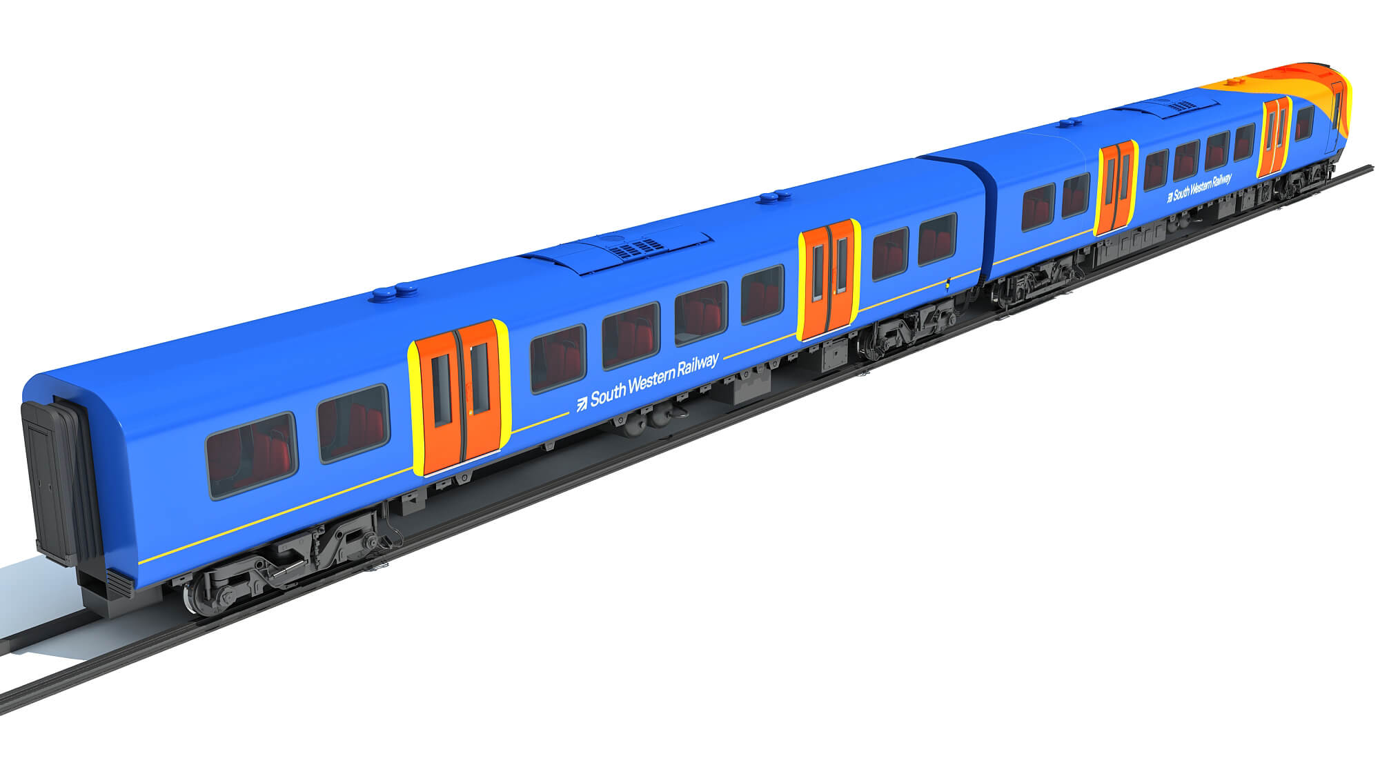 British Passenger Train - 3D Model by 3D Horse