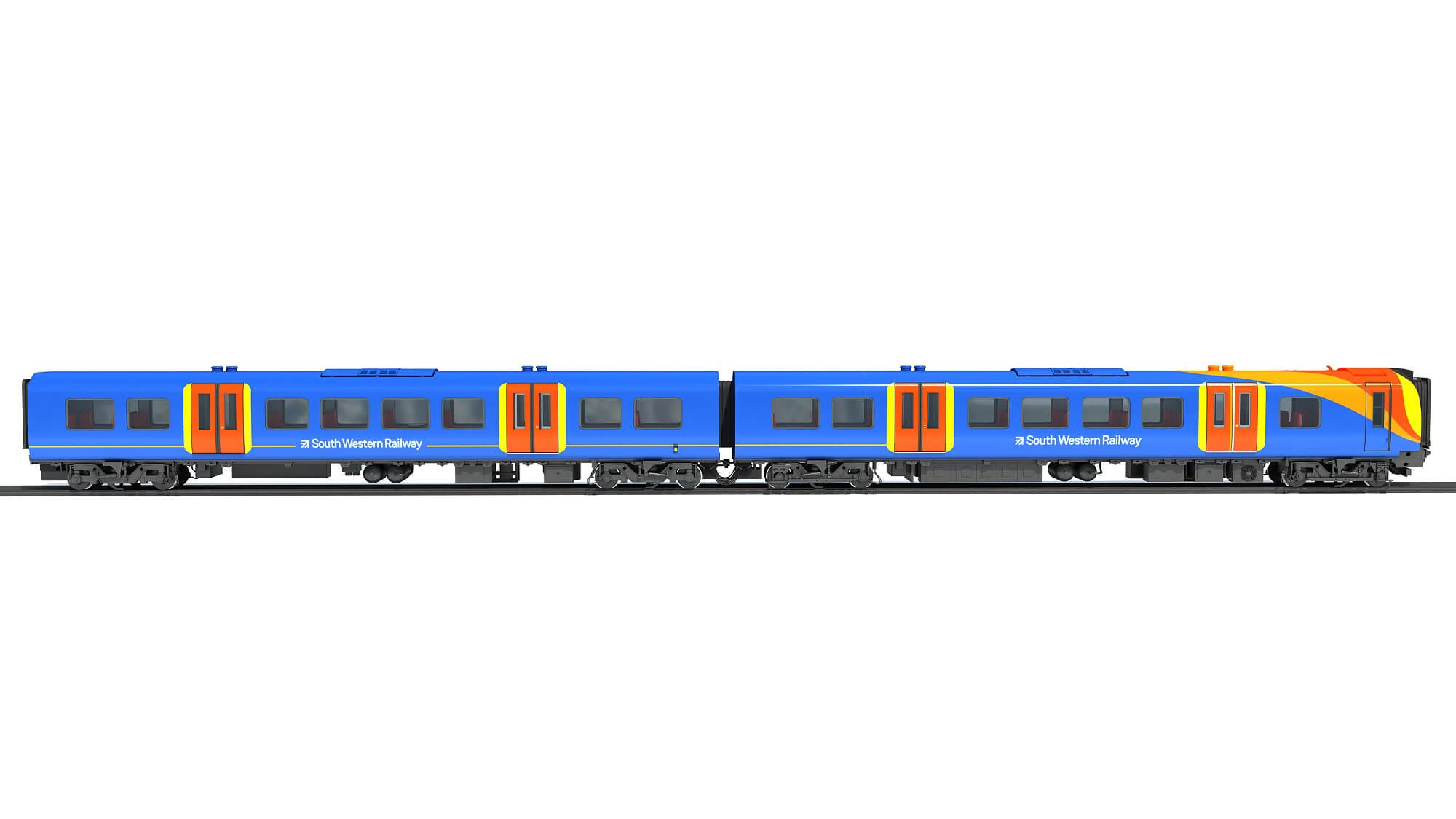 British Passenger Train - 3D Model by 3D Horse