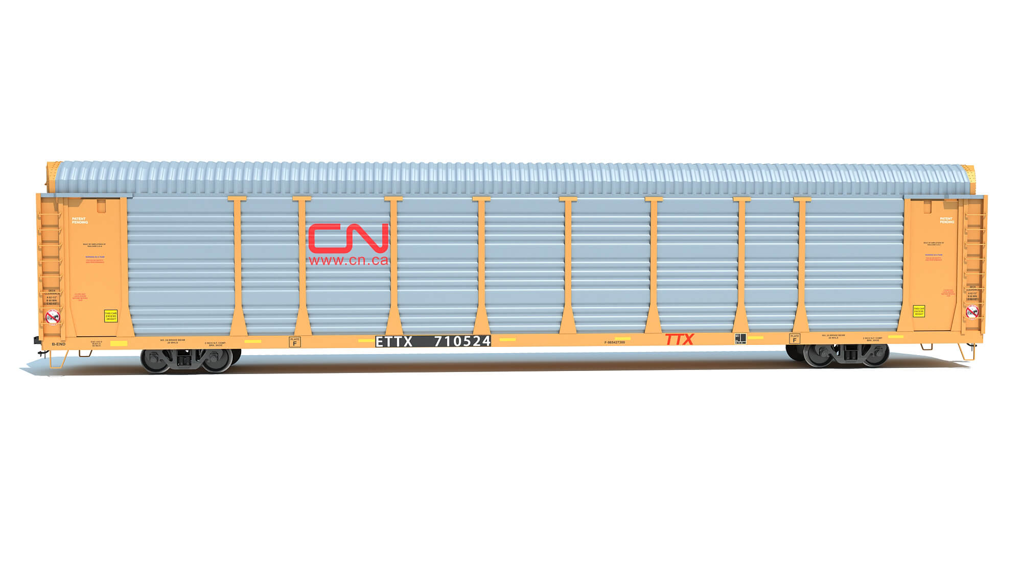 Canadian National Auto Carrier - 3D Model by 3D Horse