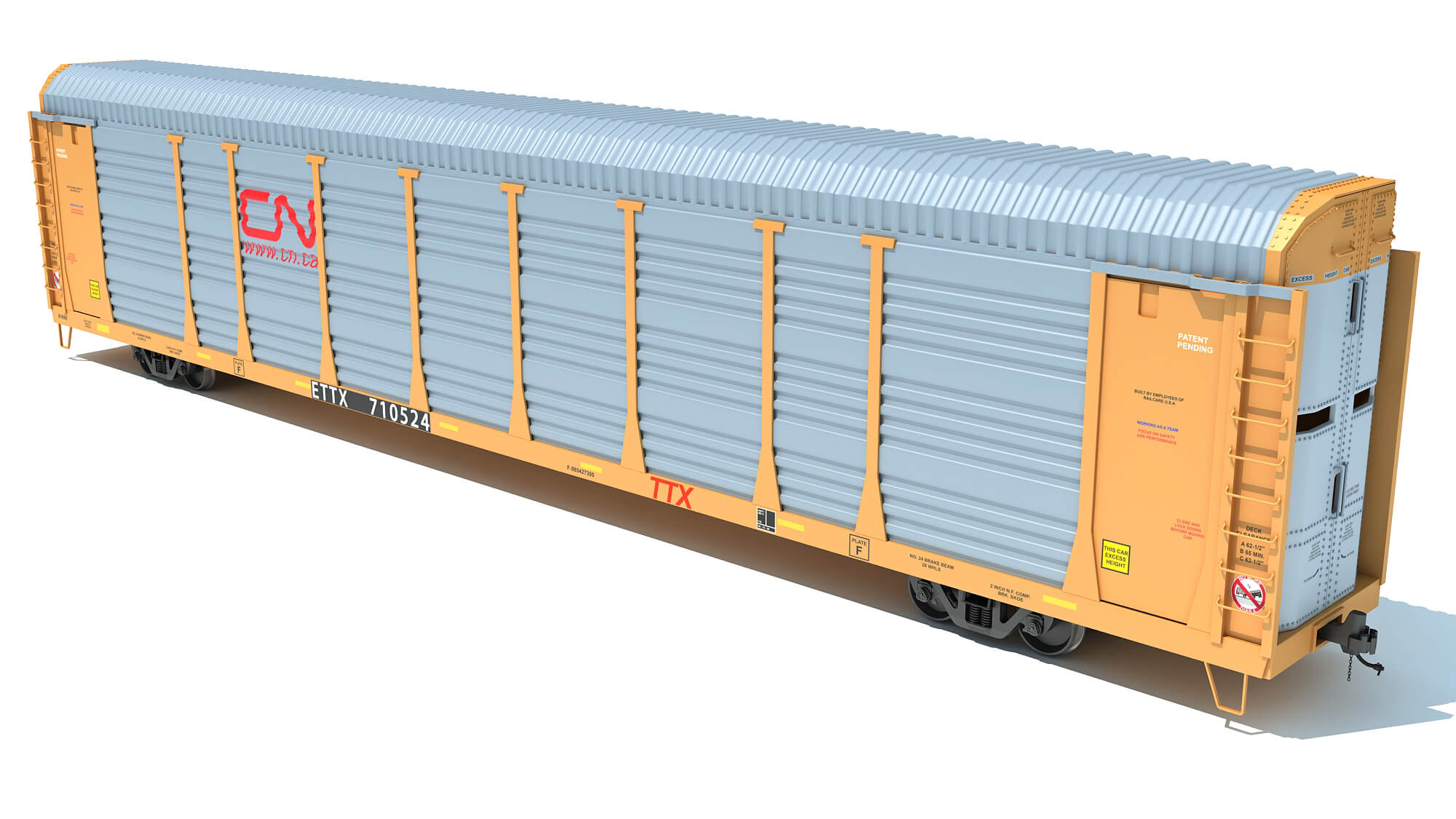 Canadian National Auto Carrier - 3D Model by 3D Horse