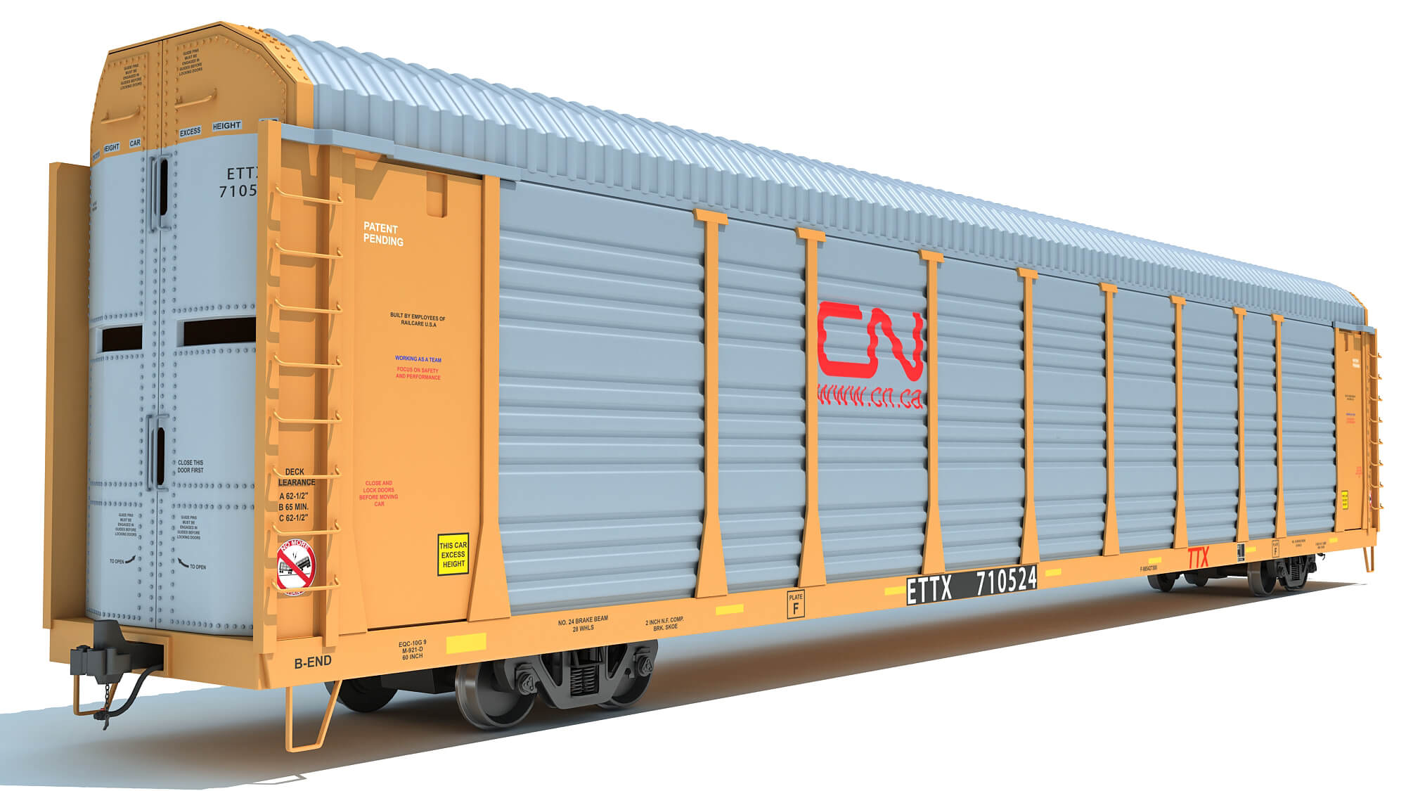 Canadian National Auto Carrier - 3D Model by 3D Horse