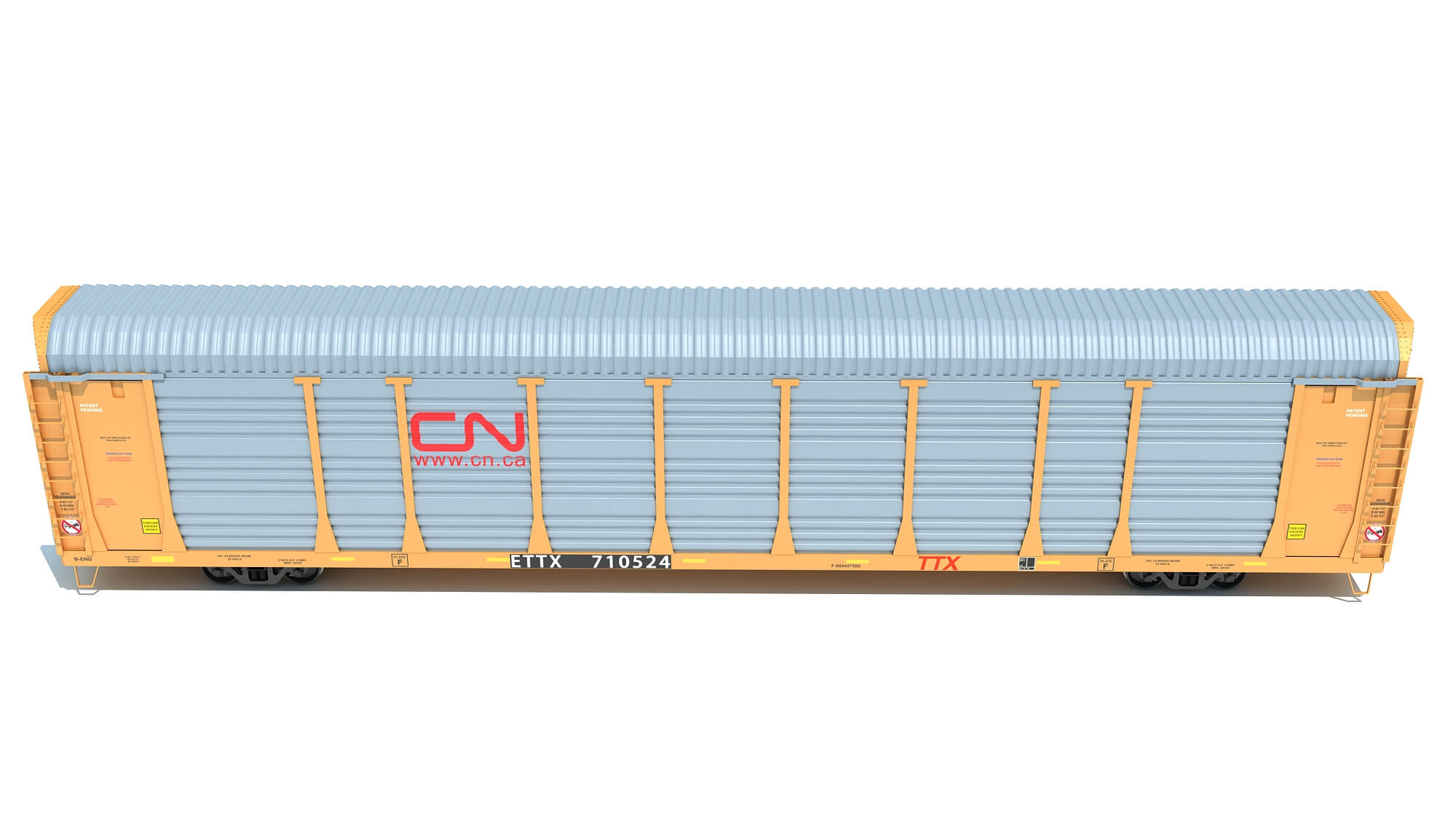 Canadian National Auto Carrier - 3D Model by 3D Horse