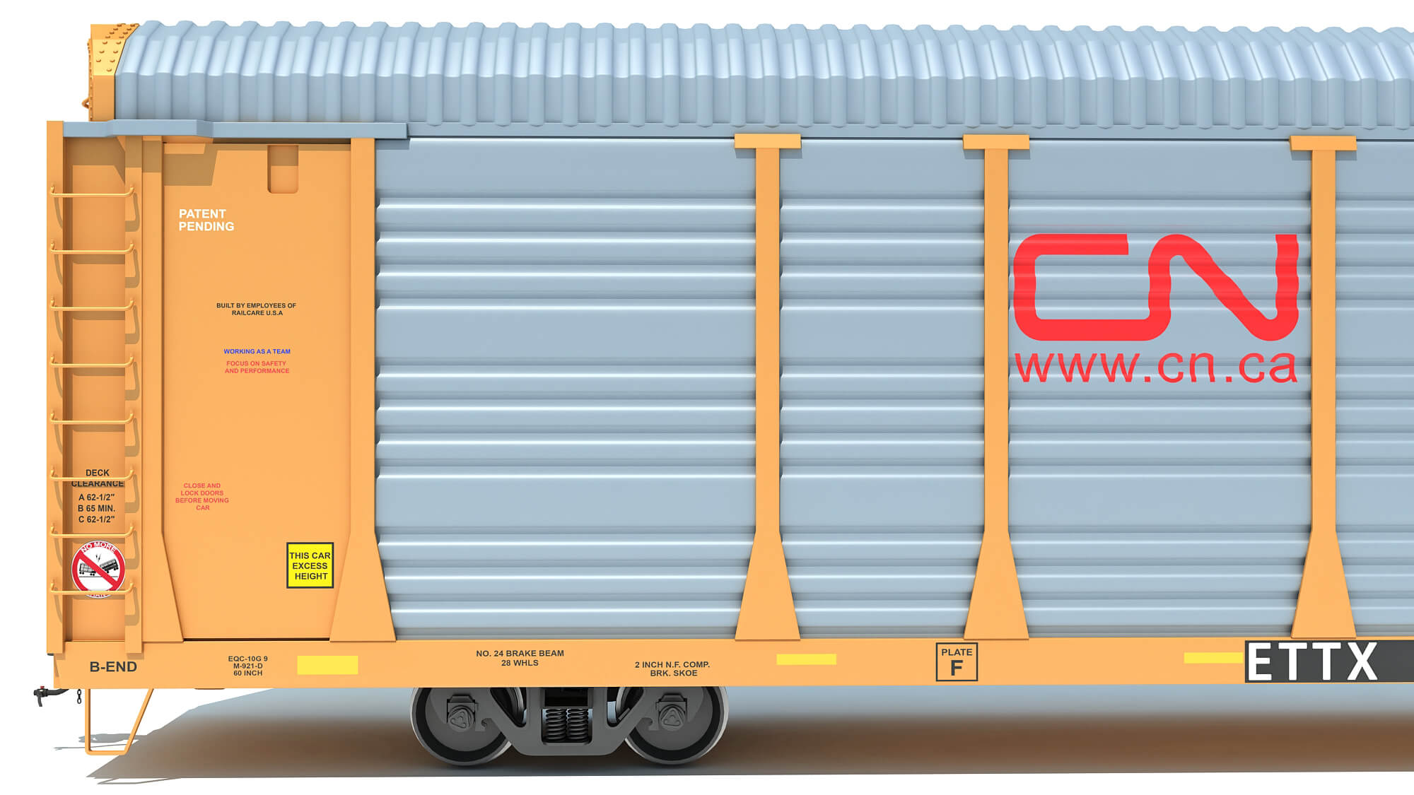 Canadian National Auto Carrier - 3D Model by 3D Horse