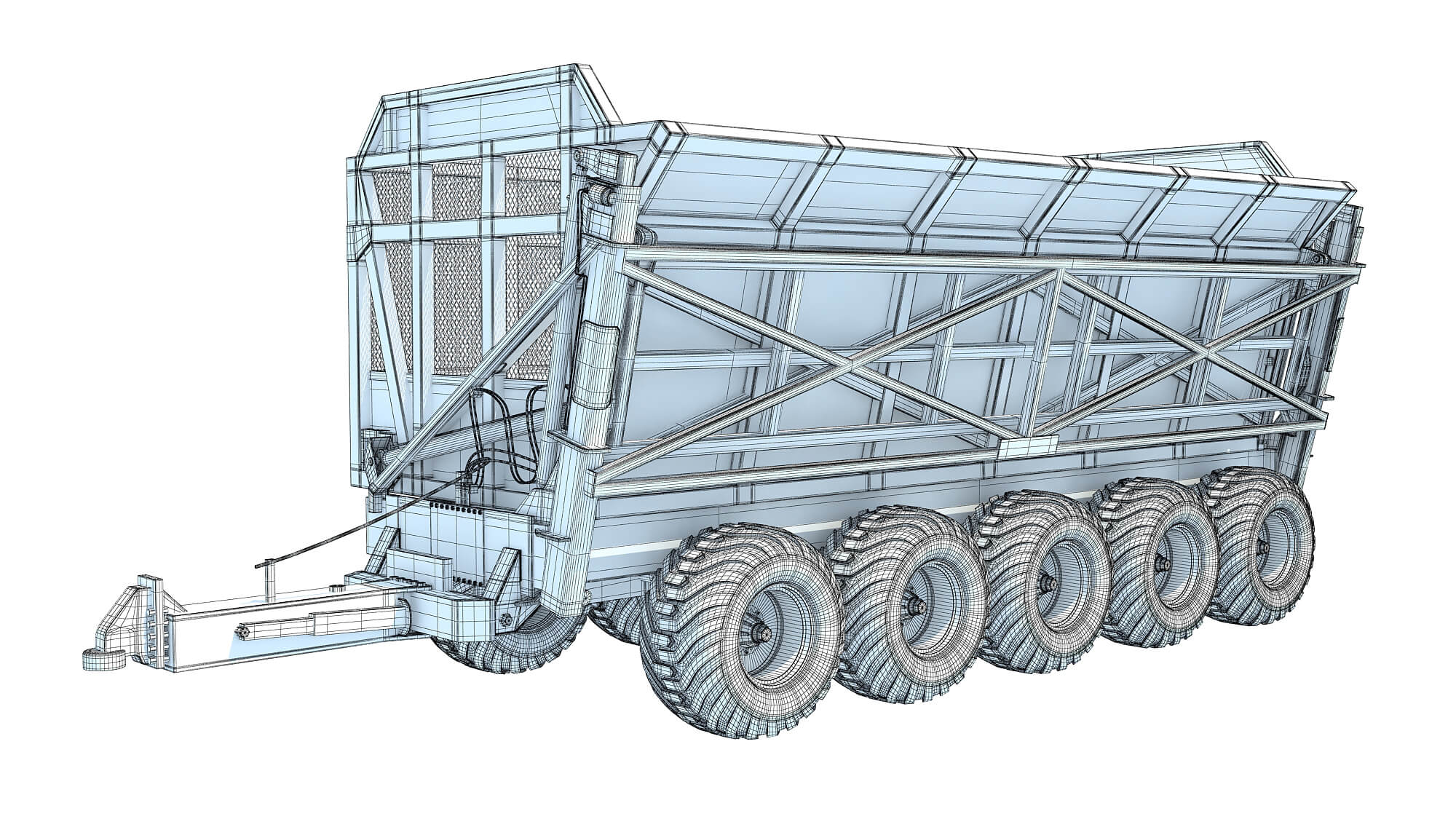 Cane Transfer Trailer - 3D Model by 3D Horse