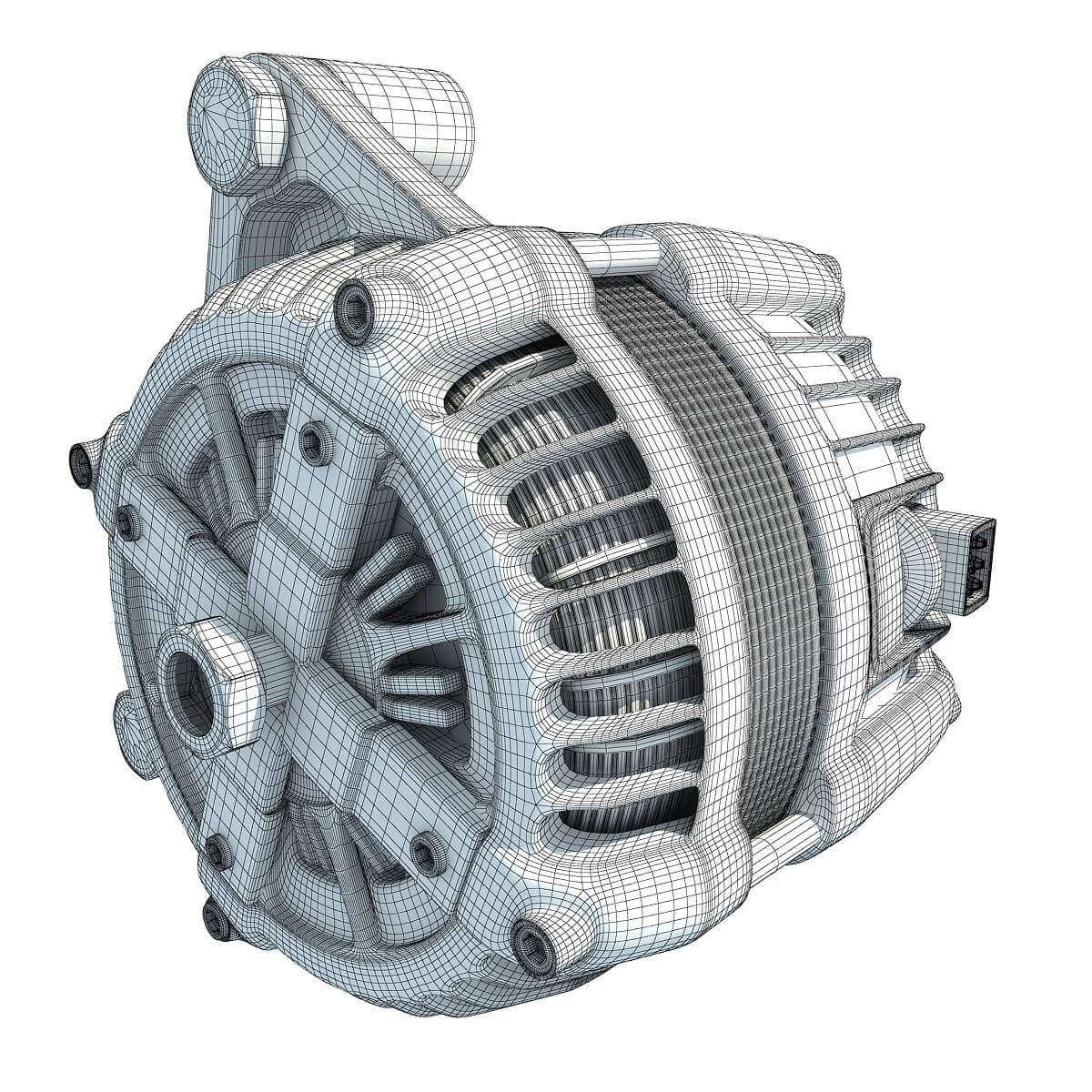 Car Alternator - 3D Model by 3D Horse