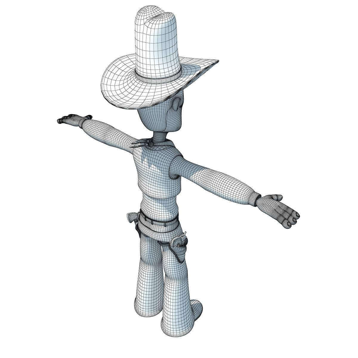 Cartoon Cowboy Character - 3D Model by 3D Horse