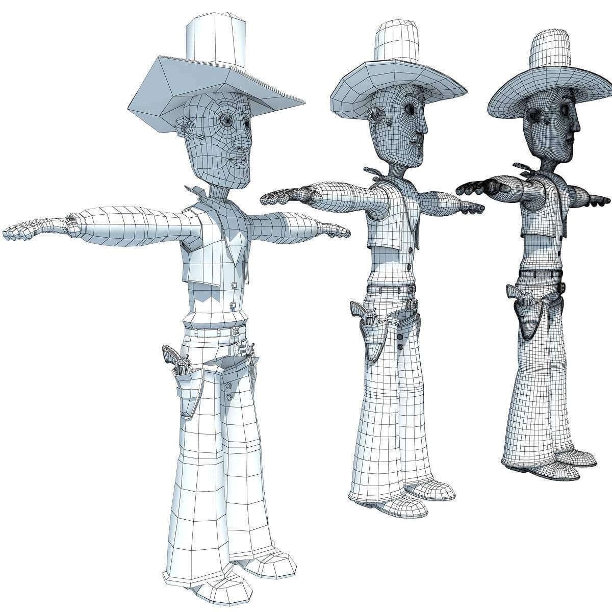 Cartoon Cowboy Character - 3D Model by 3D Horse