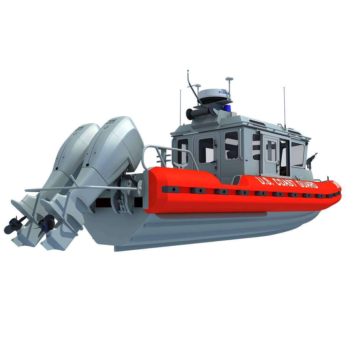 Coast Guard Defender Class Boat - 3D Model by 3D Horse