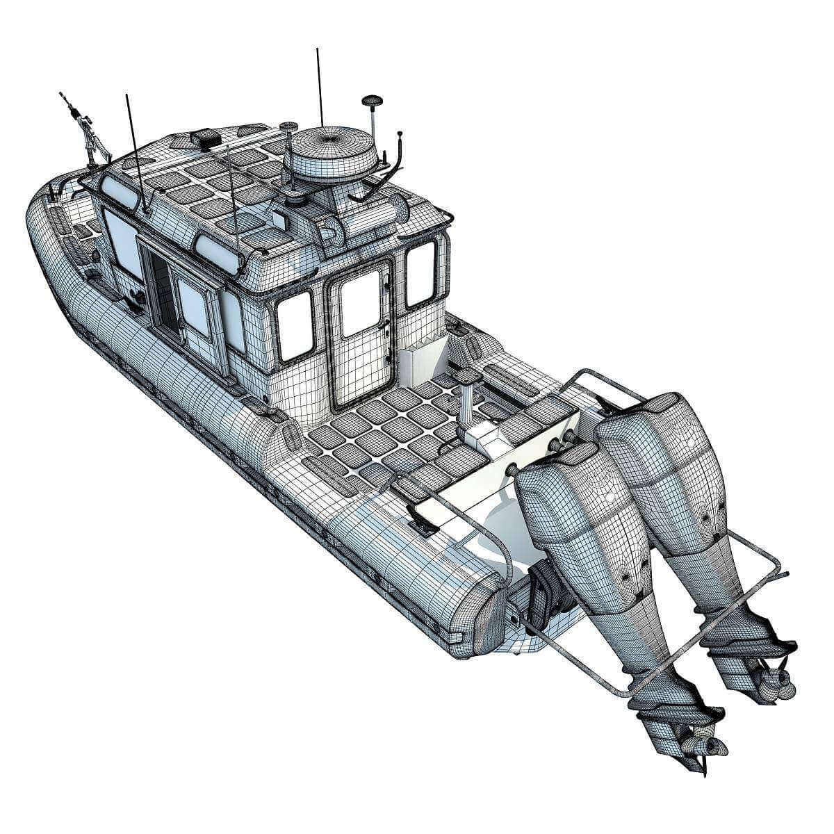 Coast Guard Defender Class Boat - 3D Model by 3D Horse