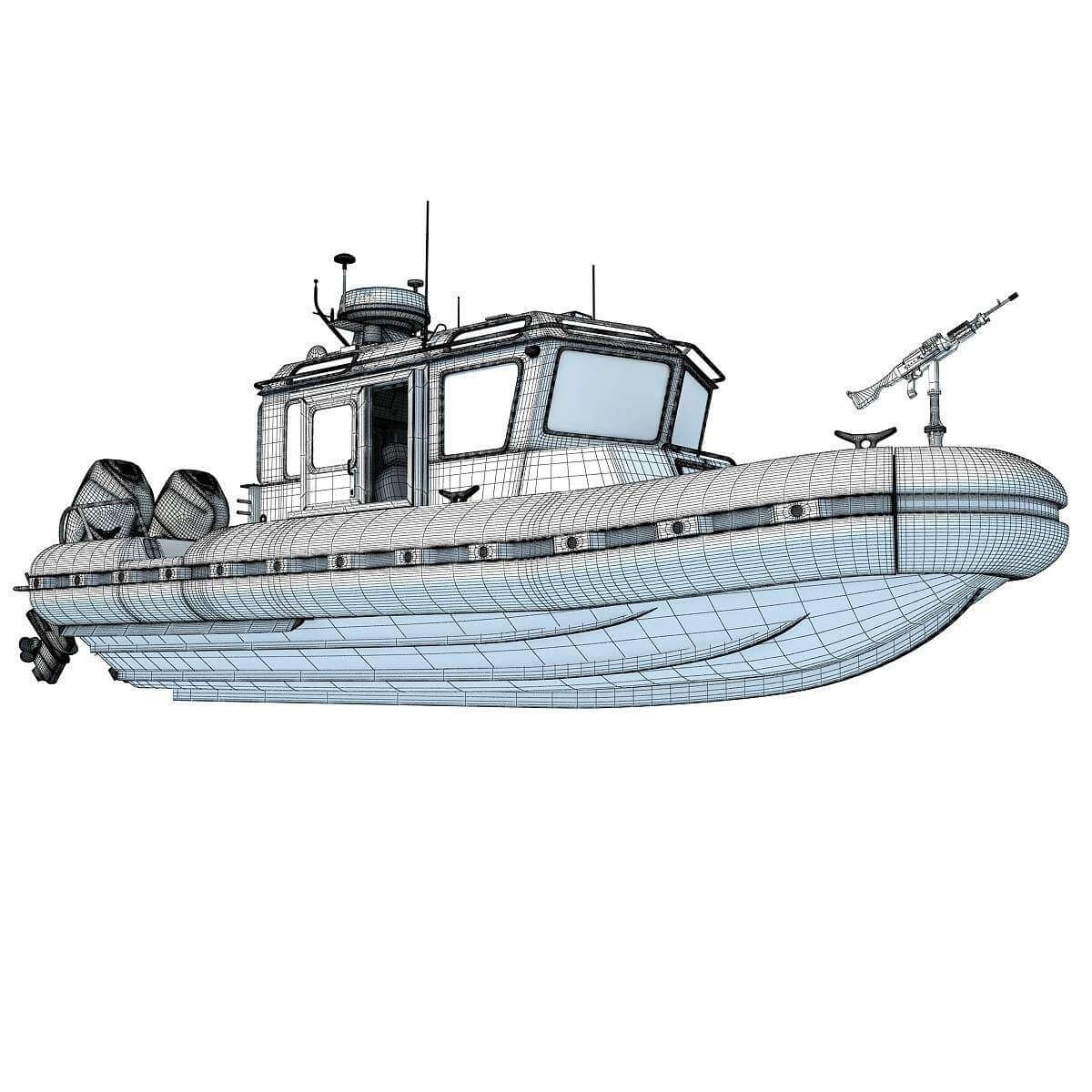 Coast Guard Defender Class Boat - 3D Model by 3D Horse