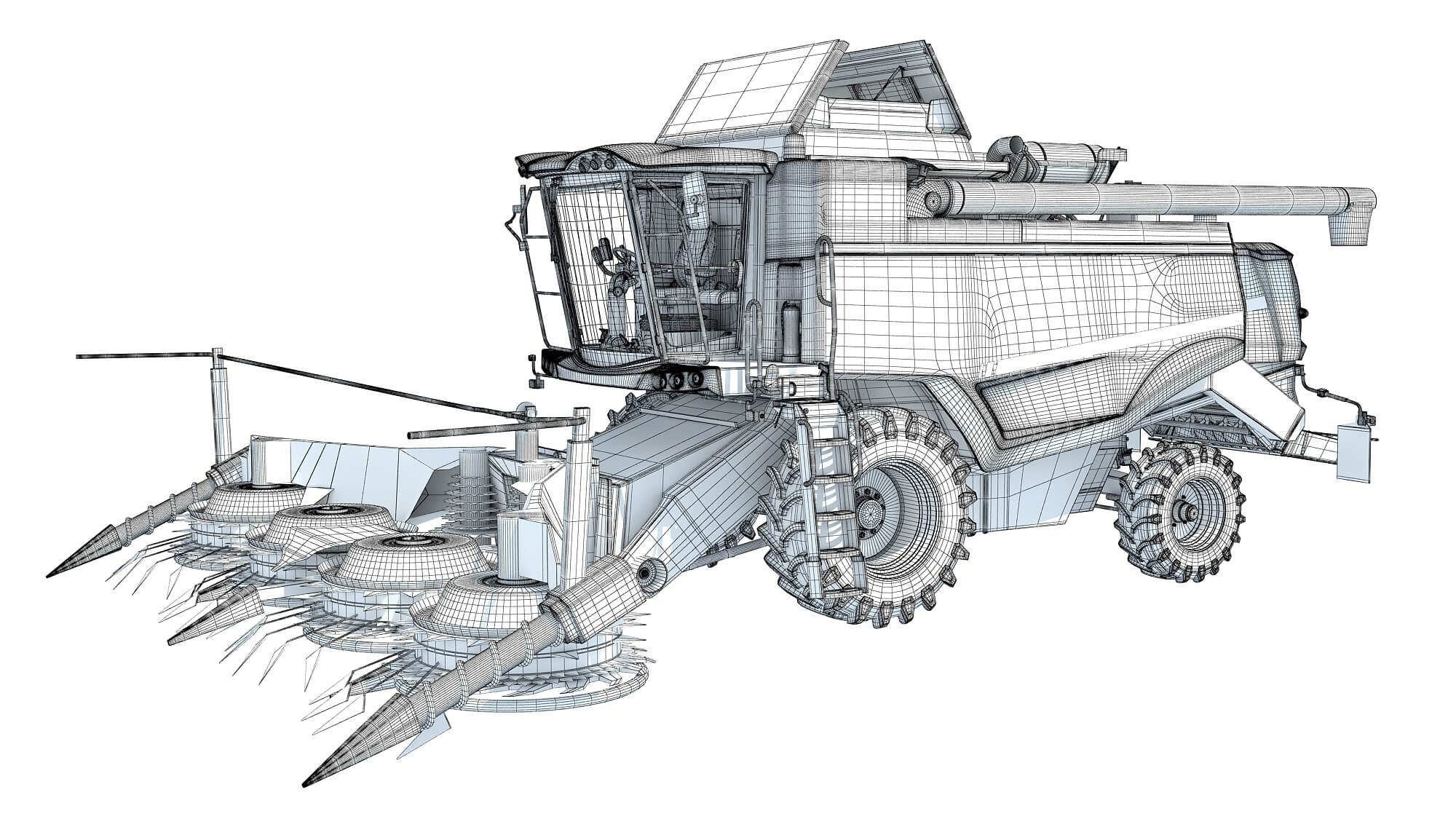 Combine Harvester 11 - 3D Model by 3D Horse