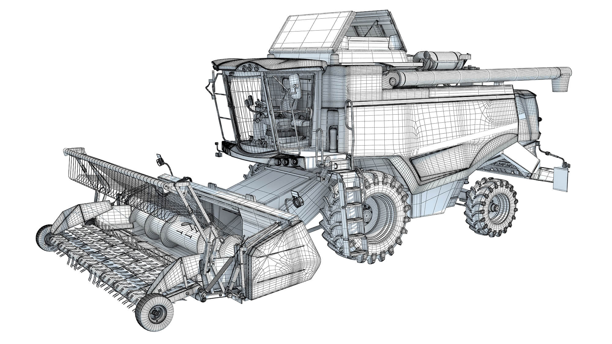 Combine Harvester 55 - 3D Model by 3D Horse