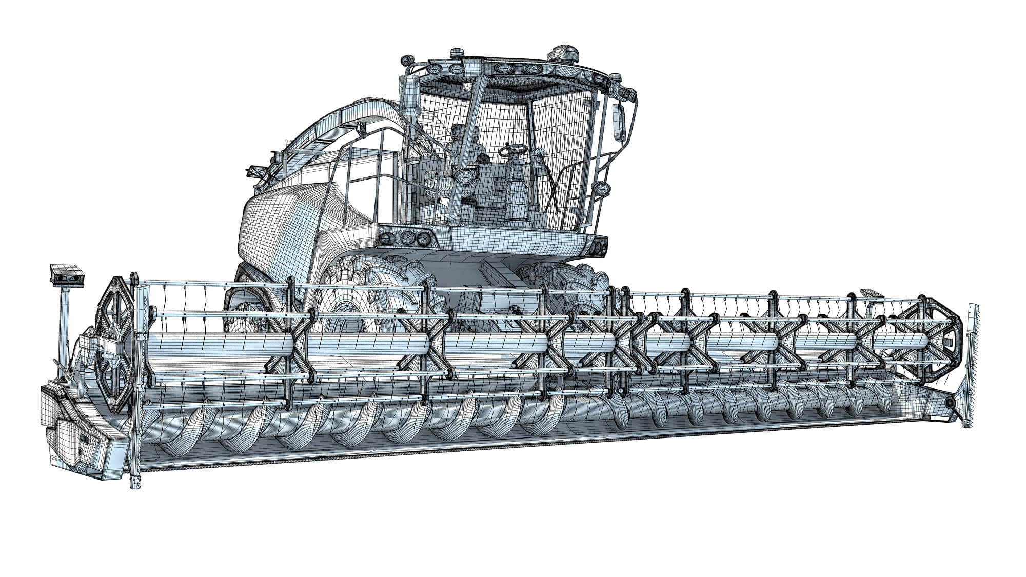 Combine Harvester V33 - 3D Model by 3D Horse