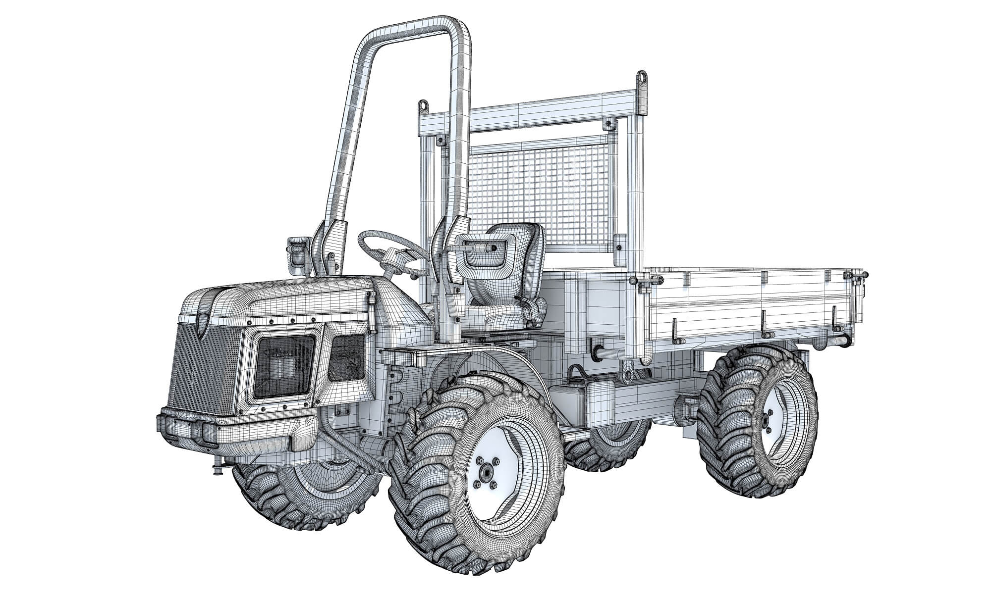 Compact Farm Transporter Tractor Trailer - 3D Model by 3D Horse