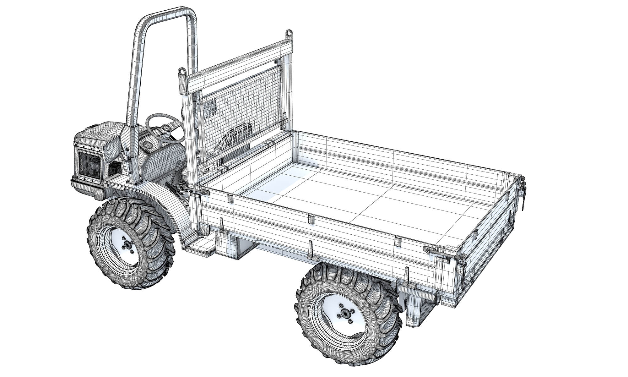 Compact Farm Transporter Tractor Trailer - 3D Model by 3D Horse