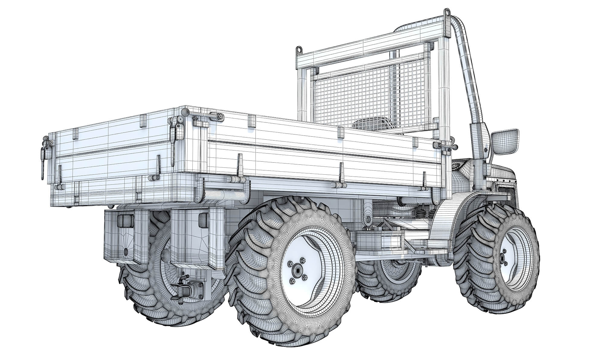 Compact Farm Transporter Tractor Trailer - 3D Model by 3D Horse