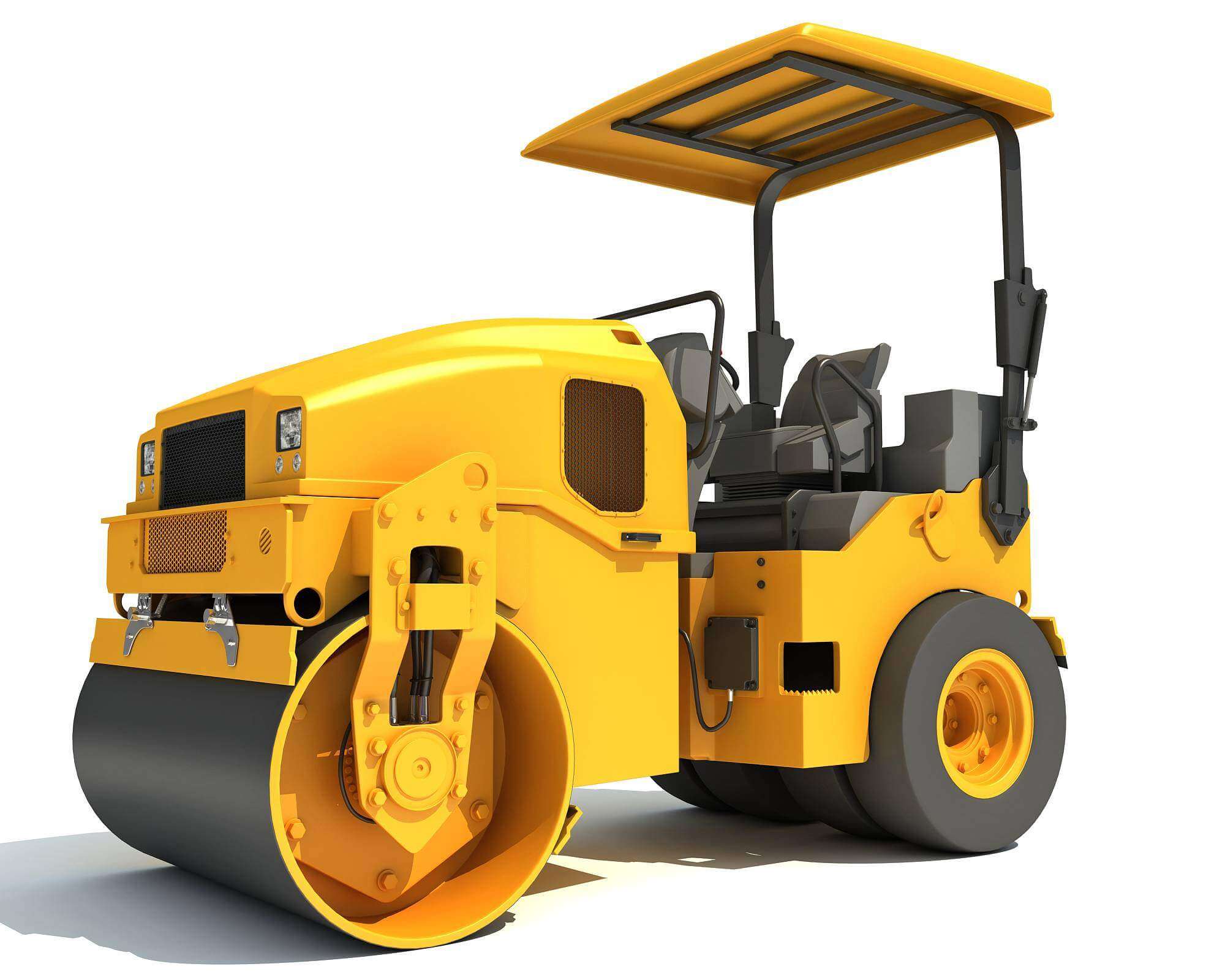 Compact Tandem Vibratory Road Roller - 3D Model by 3D Horse