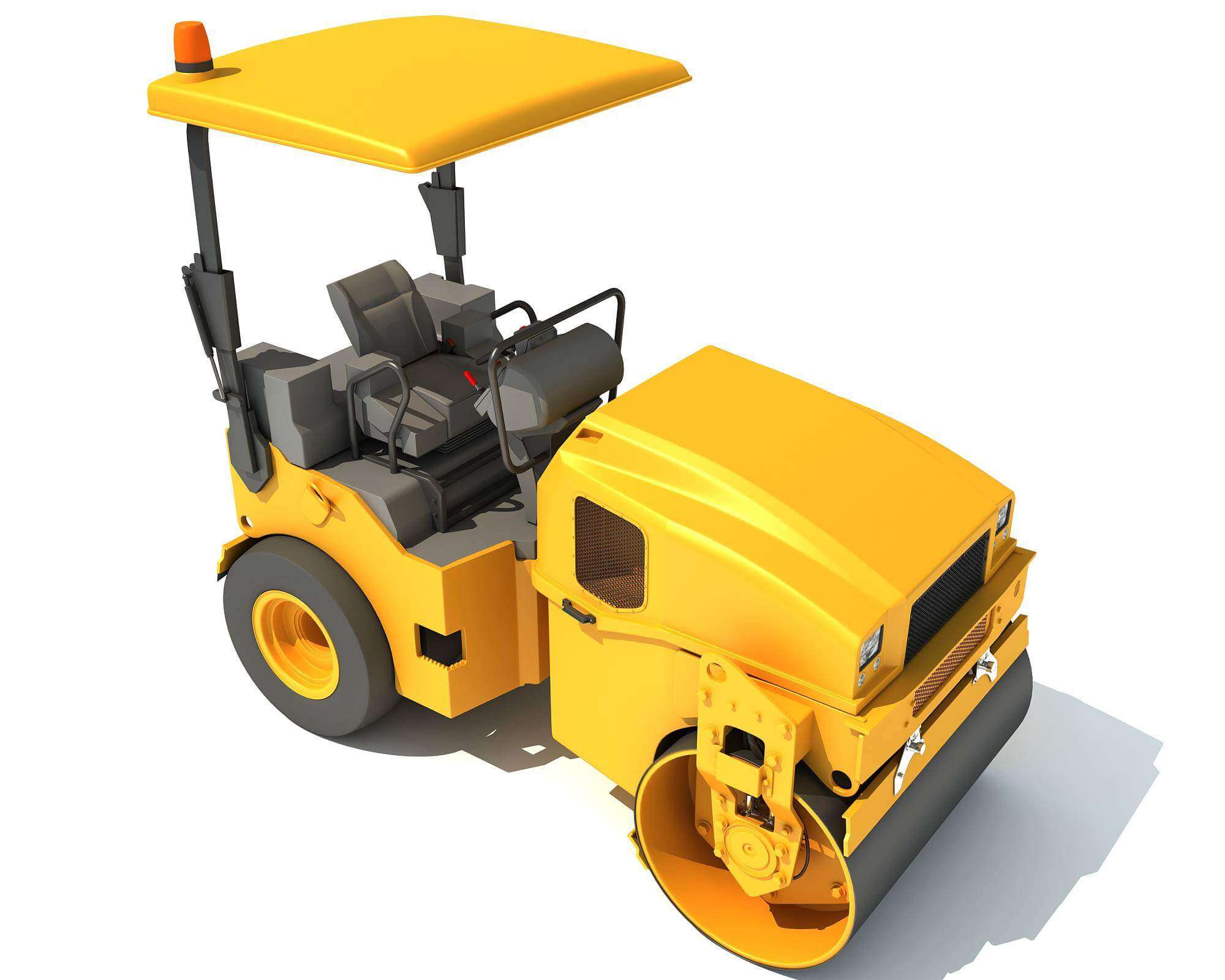 Compact Tandem Vibratory Road Roller - 3D Model by 3D Horse