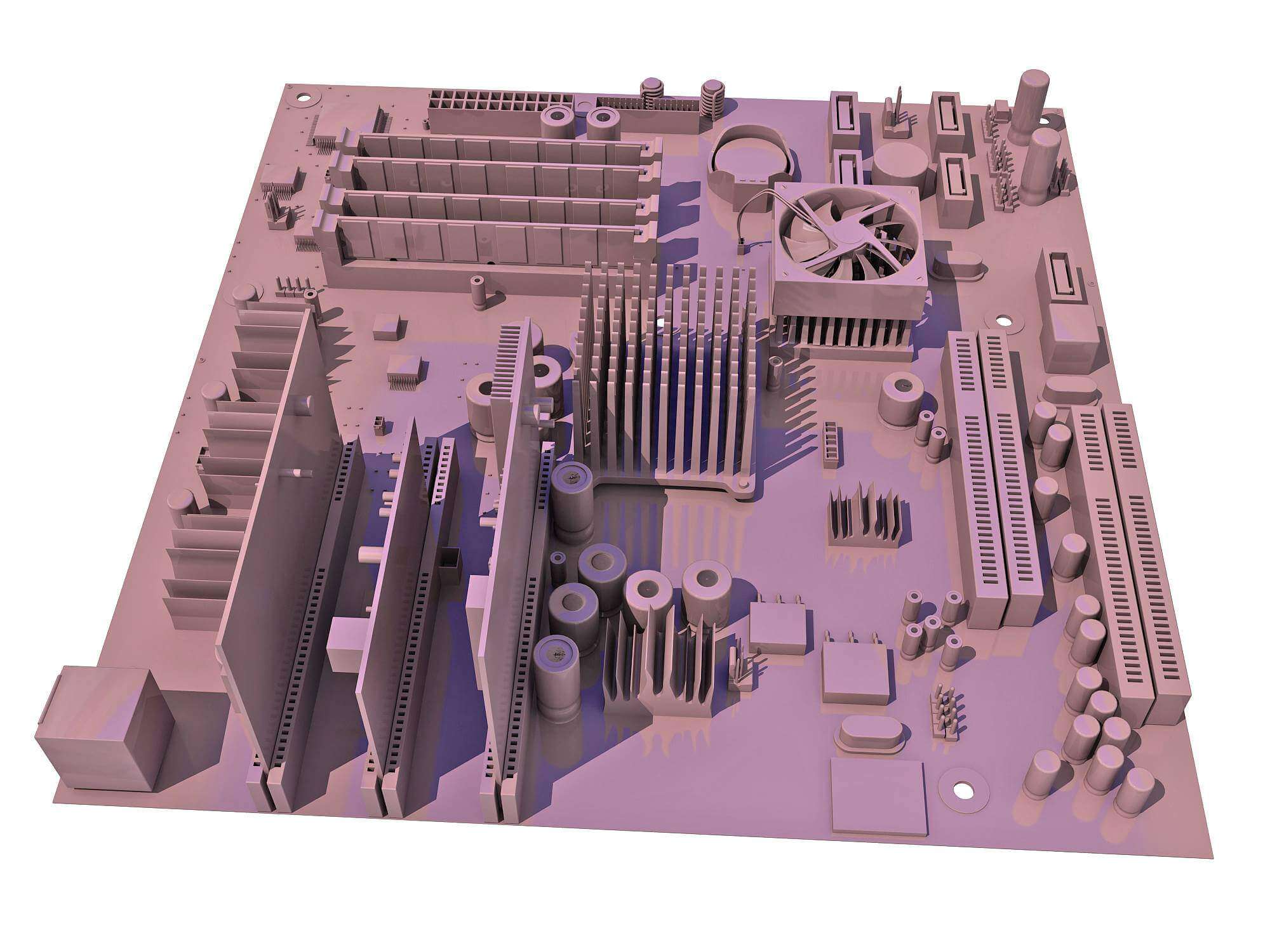 Computer Mother Board - 3D Model by 3D Horse