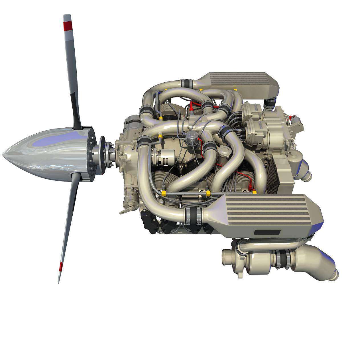 Continental IO-550 Aircraft Engine 3D Model by 3D Horse