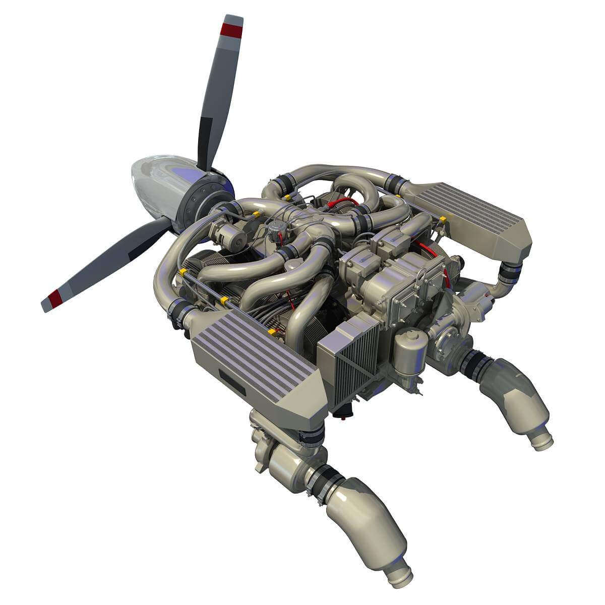 Continental IO-550 Aircraft Engine 3D Model by 3D Horse