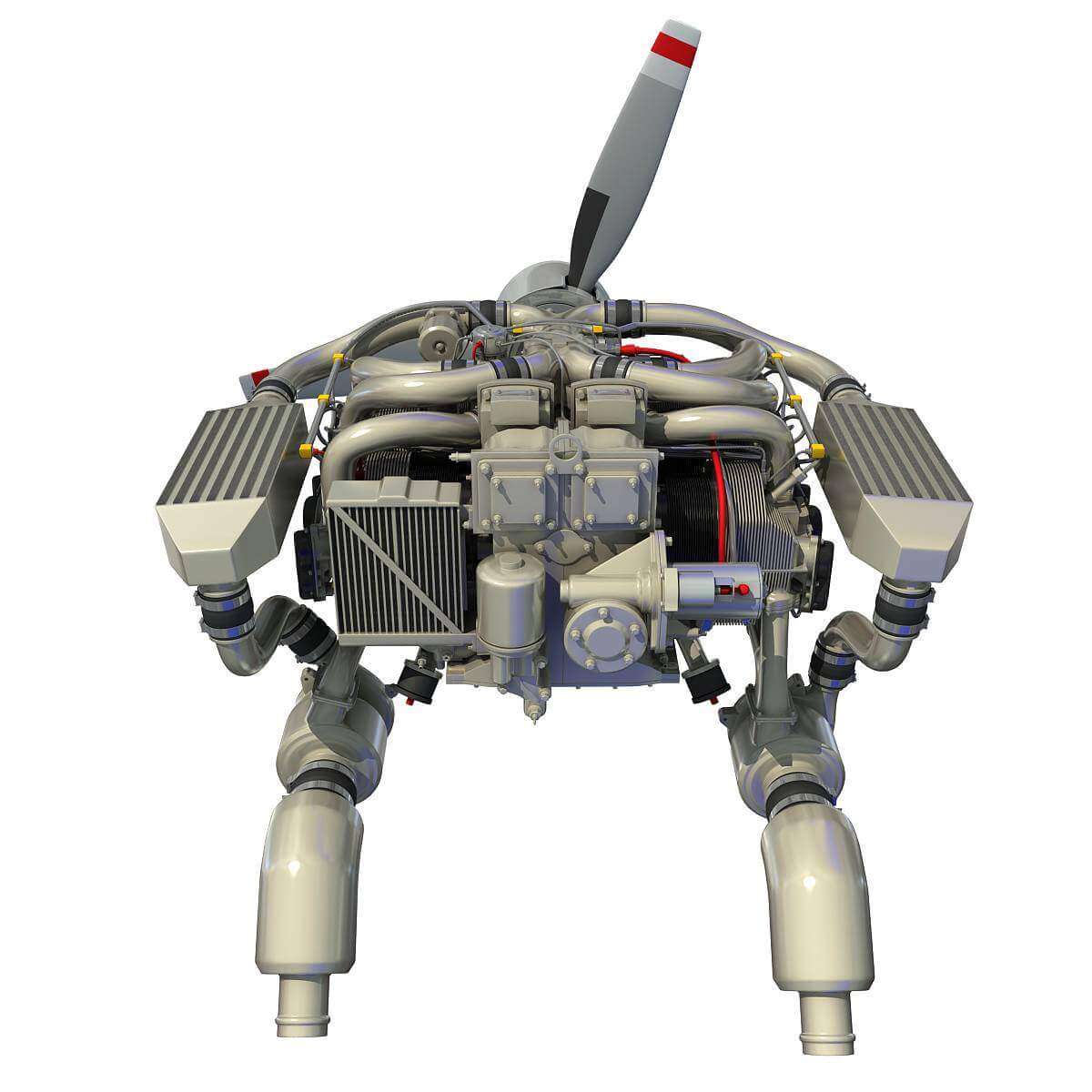 Continental IO-550 Aircraft Engine 3D Model by 3D Horse
