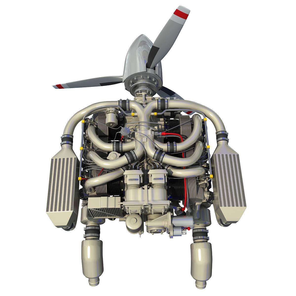 Continental IO-550 Aircraft Engine 3D Model by 3D Horse