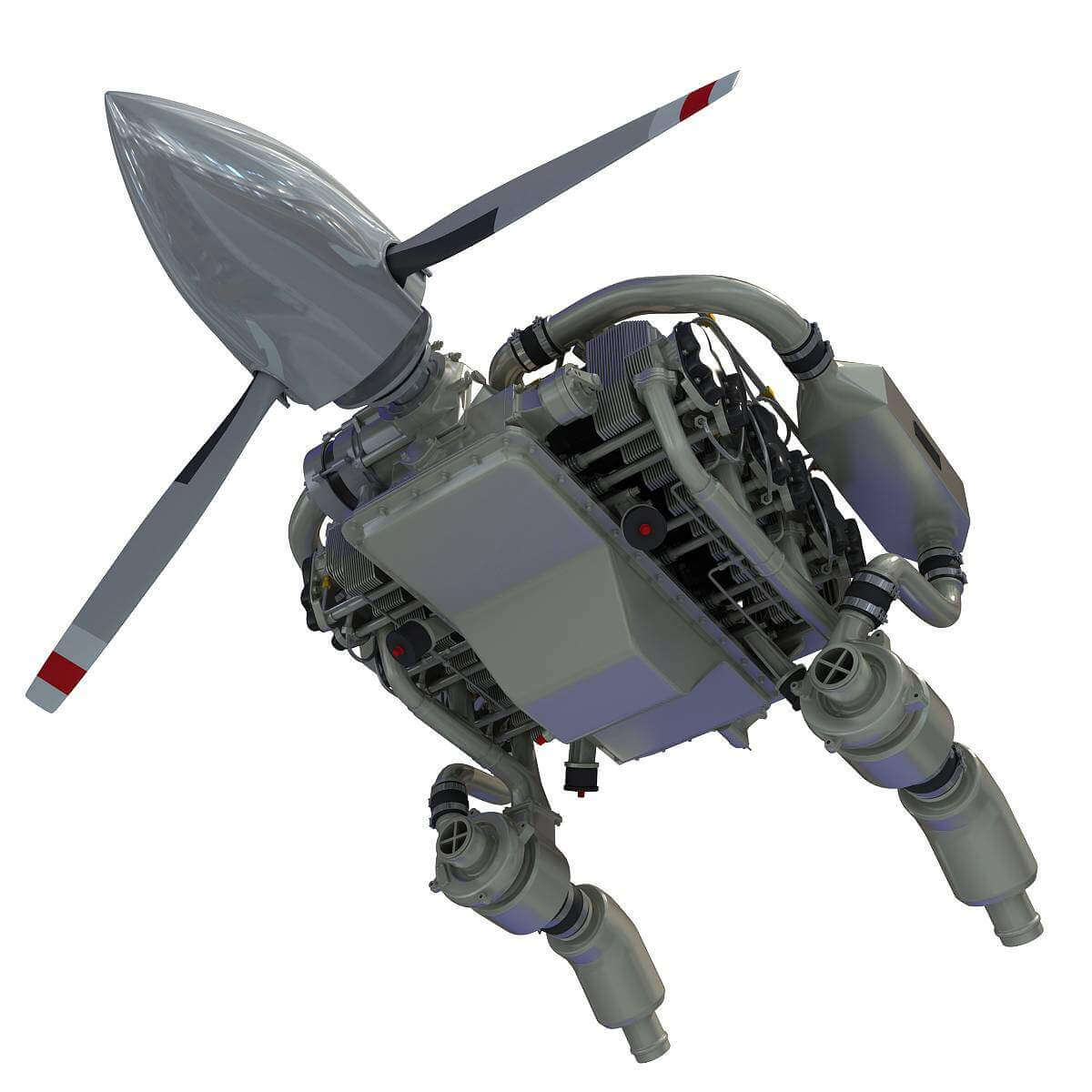 Continental IO-550 Aircraft Engine 3D Model by 3D Horse