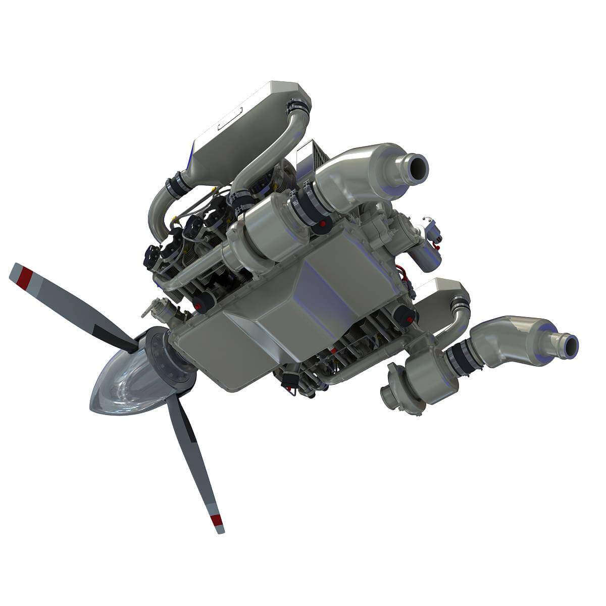 Continental IO-550 Aircraft Engine 3D Model by 3D Horse