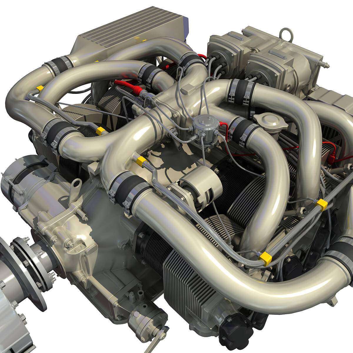 Continental IO-550 Aircraft Engine 3D Model by 3D Horse