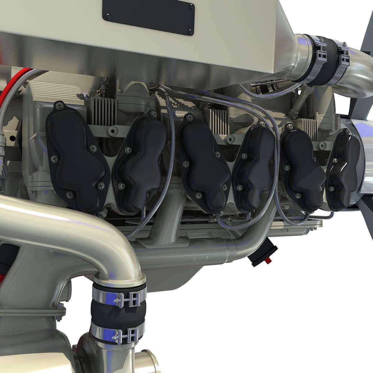 Continental IO-550 Aircraft Engine 3D Model by 3D Horse