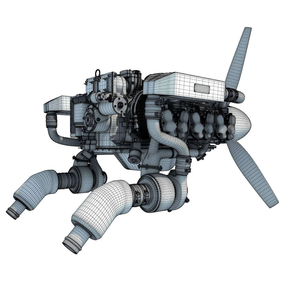 Continental IO-550 Aircraft Engine 3D Model by 3D Horse