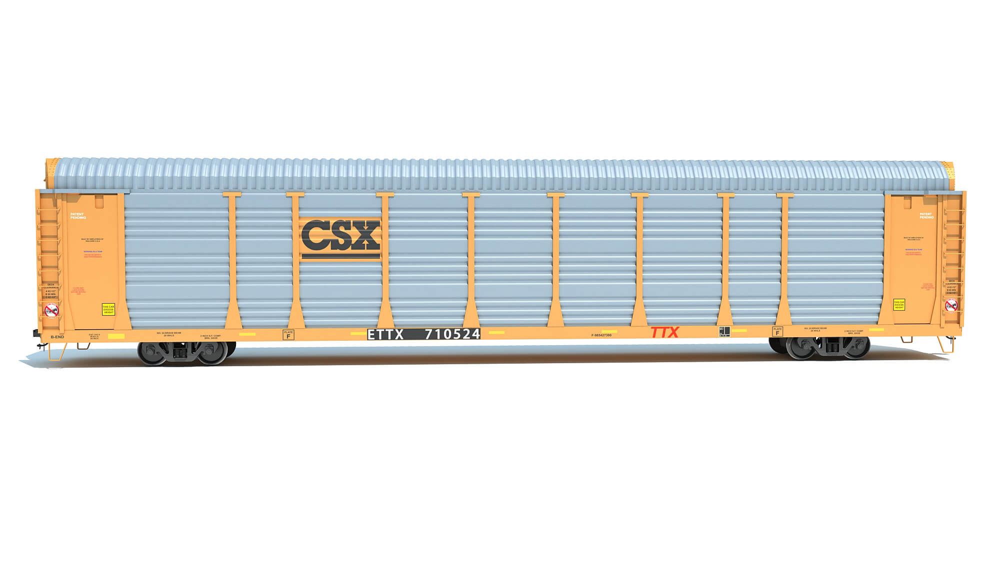 CSX Auto Carrier - 3D Model by 3D Horse