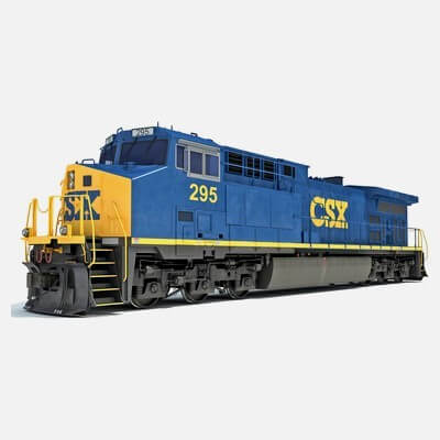 CSX Diesel Electric Locomotive - 3D Model by 3D Horse