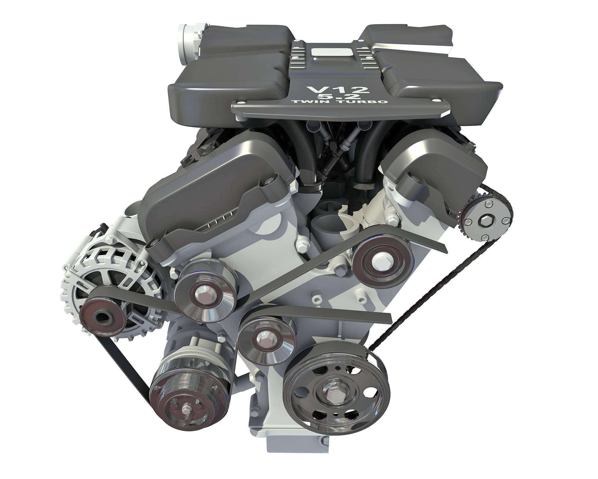 Cutaway V12 Engine with Ignition - 3D Model by 3D Horse