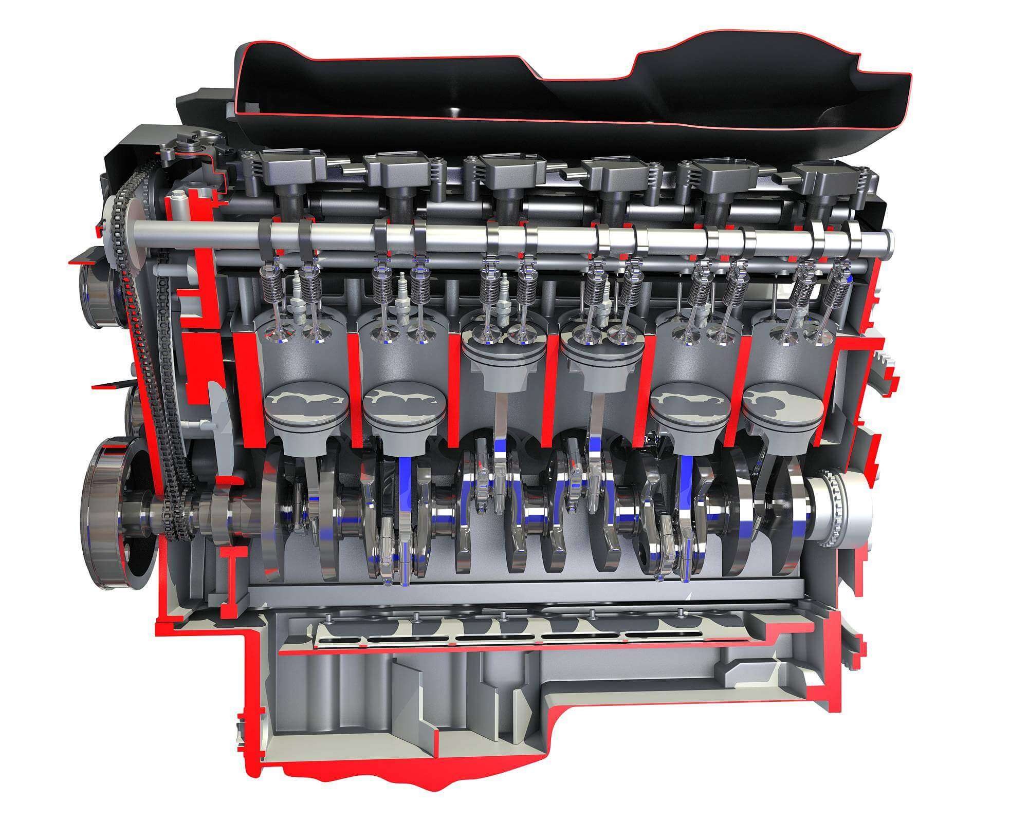 Cutaway V12 Engine - 3D Model by 3D Horse