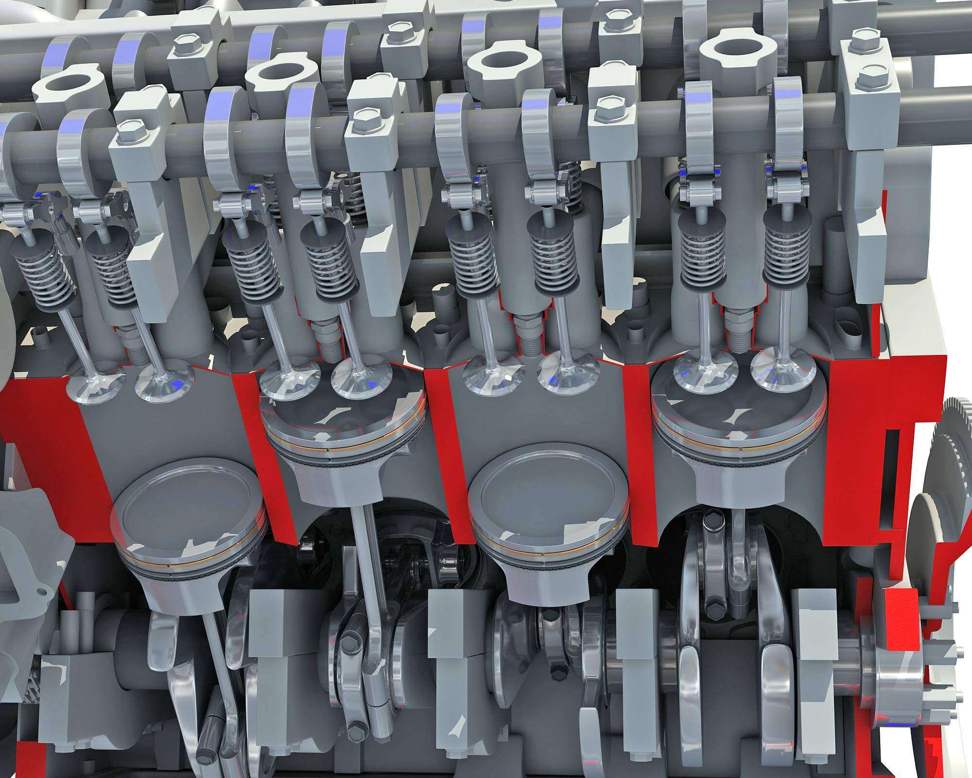 Cutaway V8 Engine - 3D Model by 3D Horse